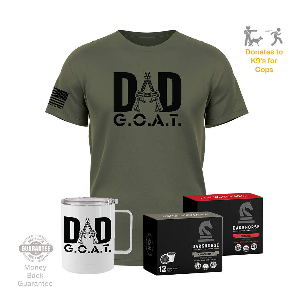 Dad GOAT Tshirt & Pods Bundle – DarkHorseCoffeeCompany